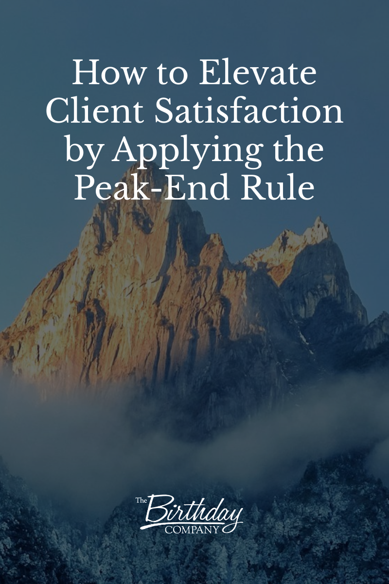 Elevate Client Satisfaction Applying The Peak-End Rule